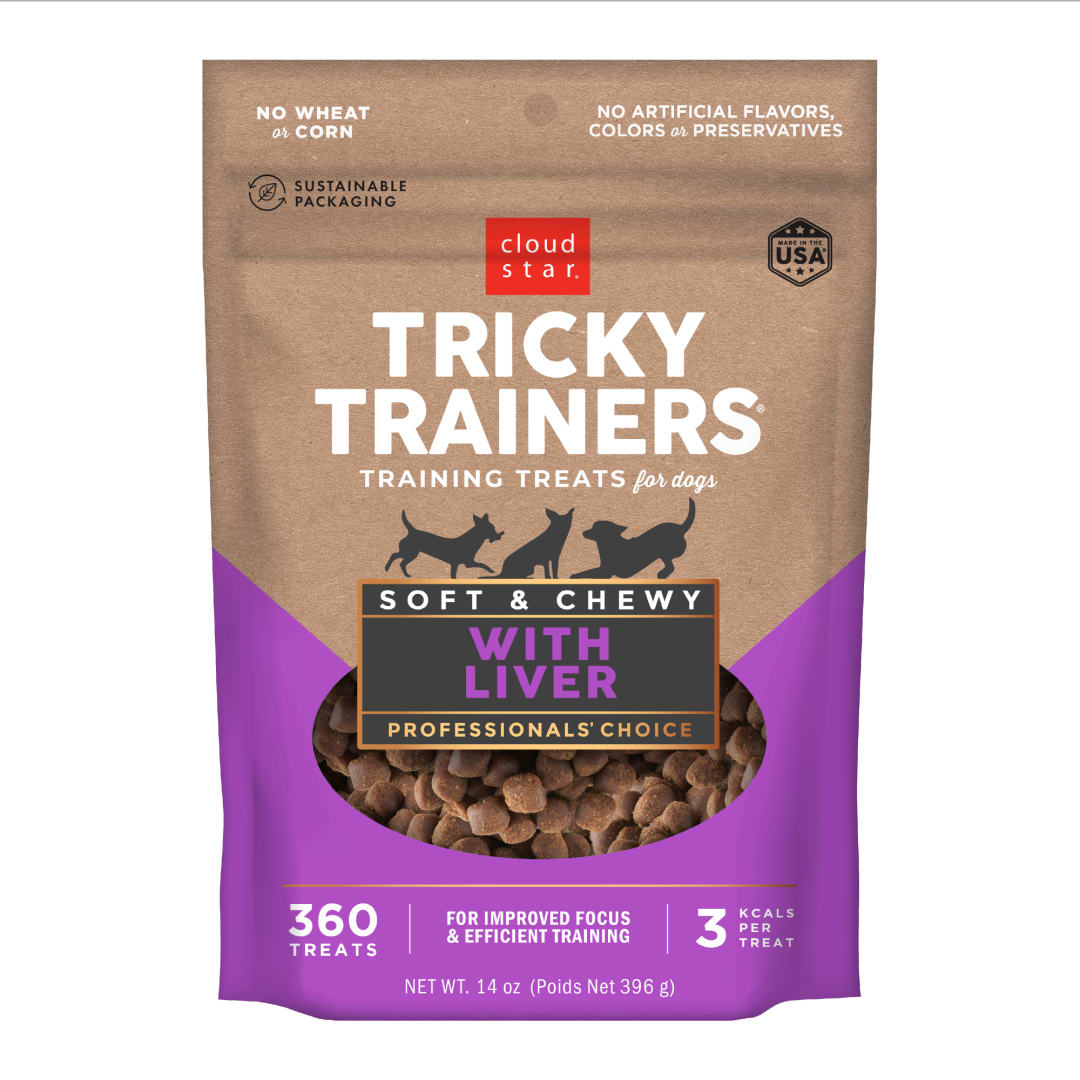 Cloud Star Tricky Trainers Soft & Chewy Dog Treats, Liver, 14 oz. Pouc ...