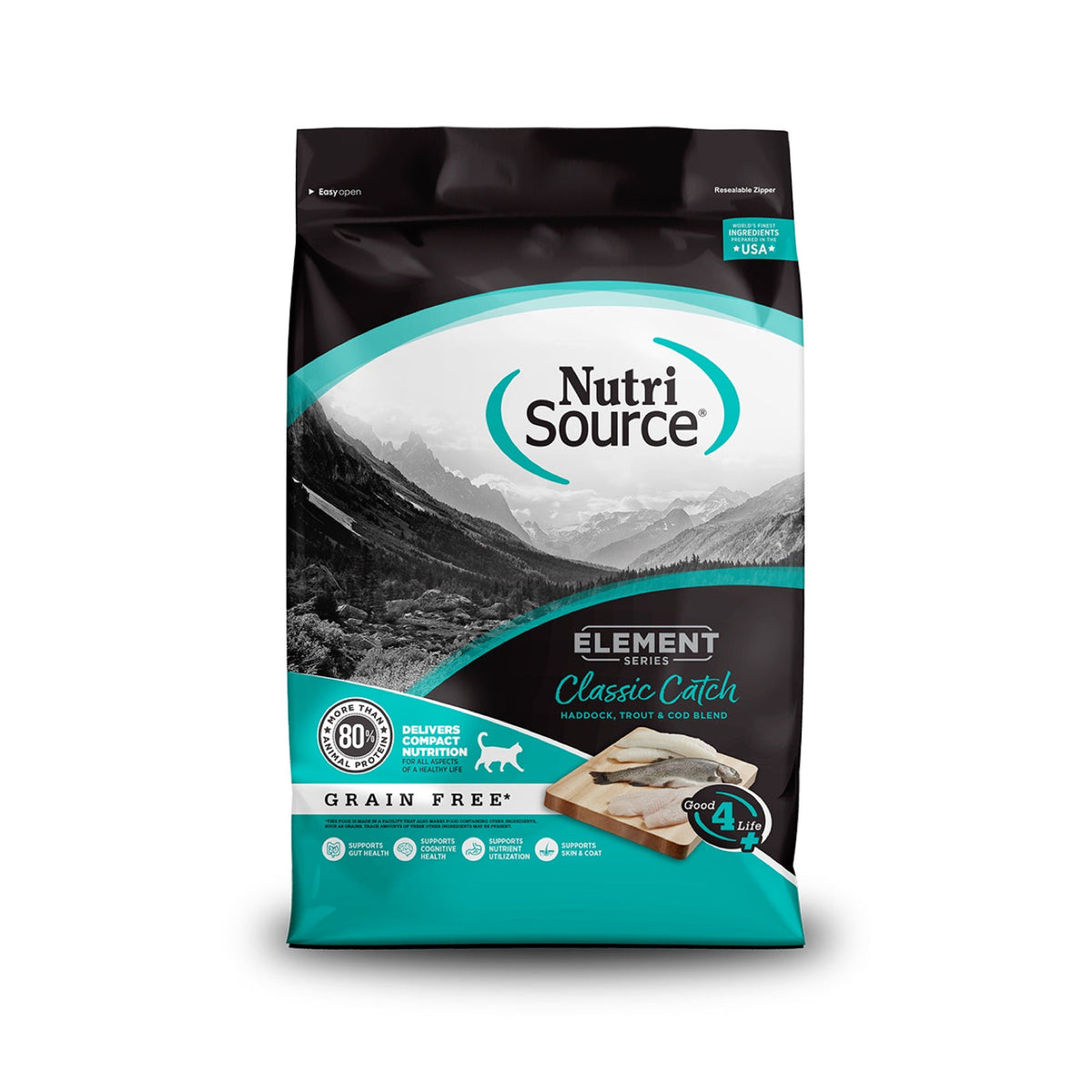 Nutrisource Element Classic Catch Haddock Trout & Cod Blend Dry Cat Fo ...
