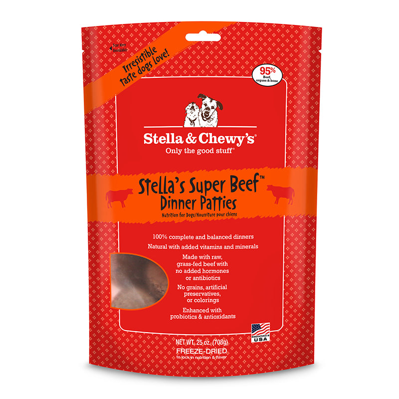 Stella & Chewy's Super Beef Dinner Patties Grain-Free Freeze-Dried Dry ...