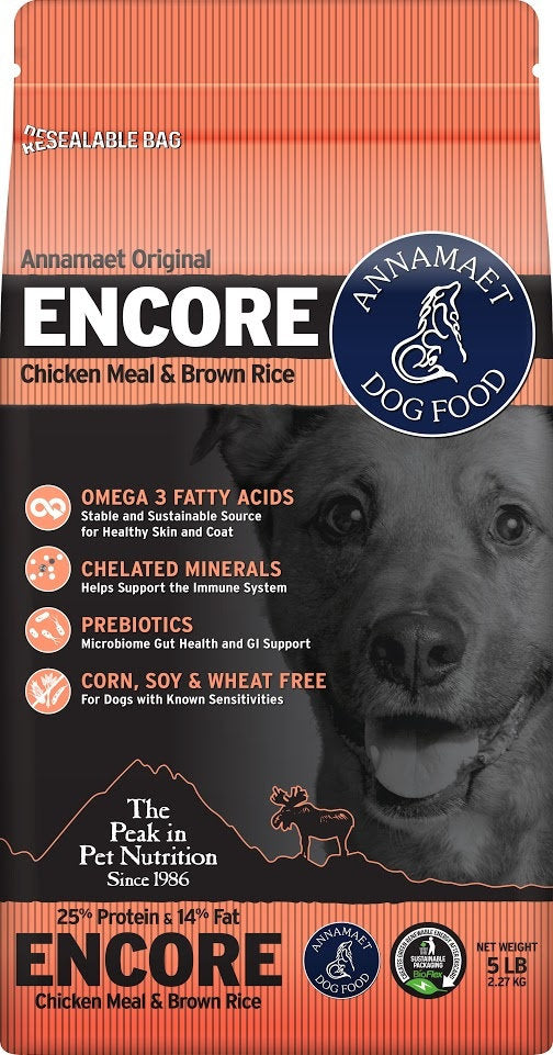 Annamaet Encore Dog Food 25% Protein Fish Formula 5lb – Benson's Pet Center